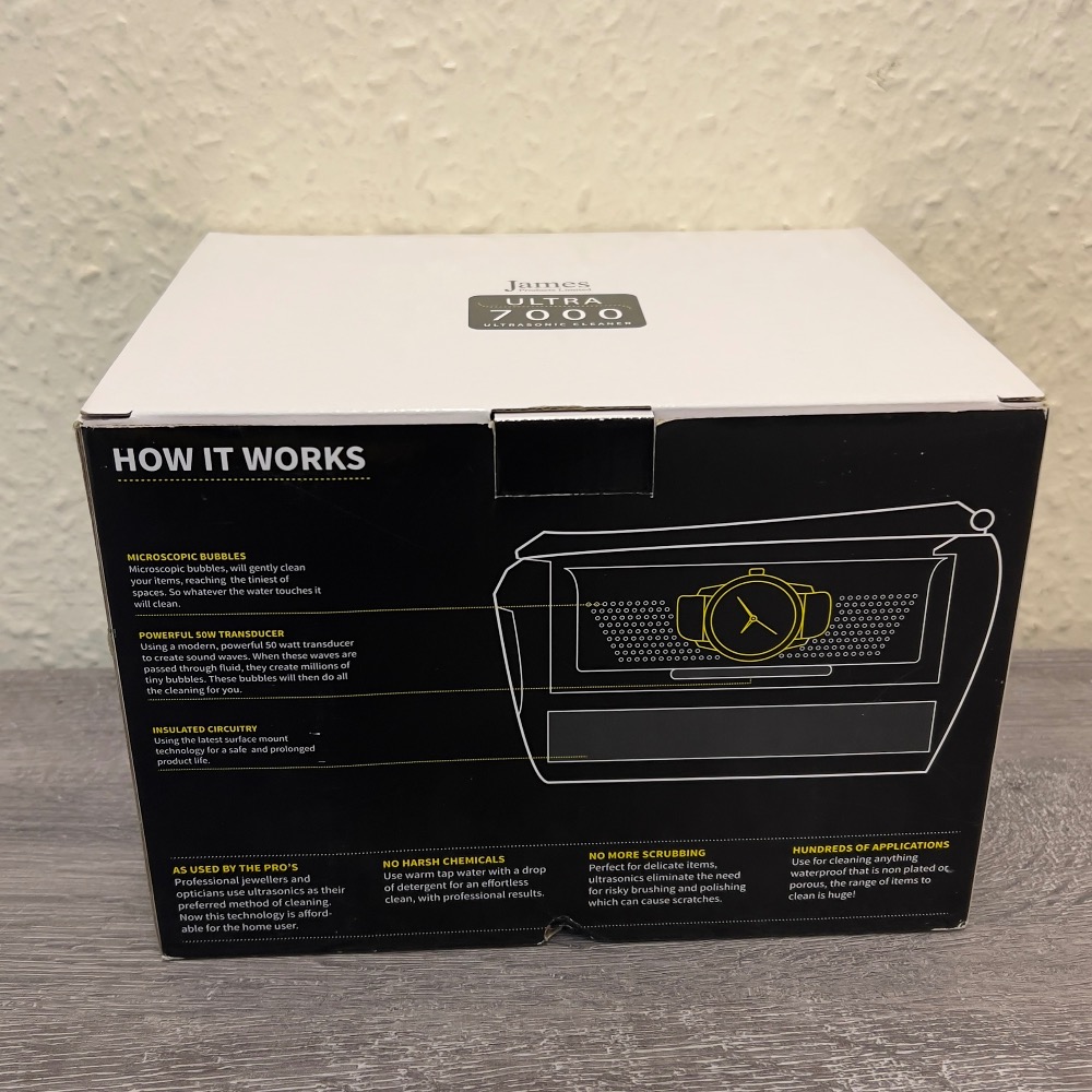 Like New JAMES ULTRA 7000 ULTRASONIC JEWELLERY CLEANER - Own4Less